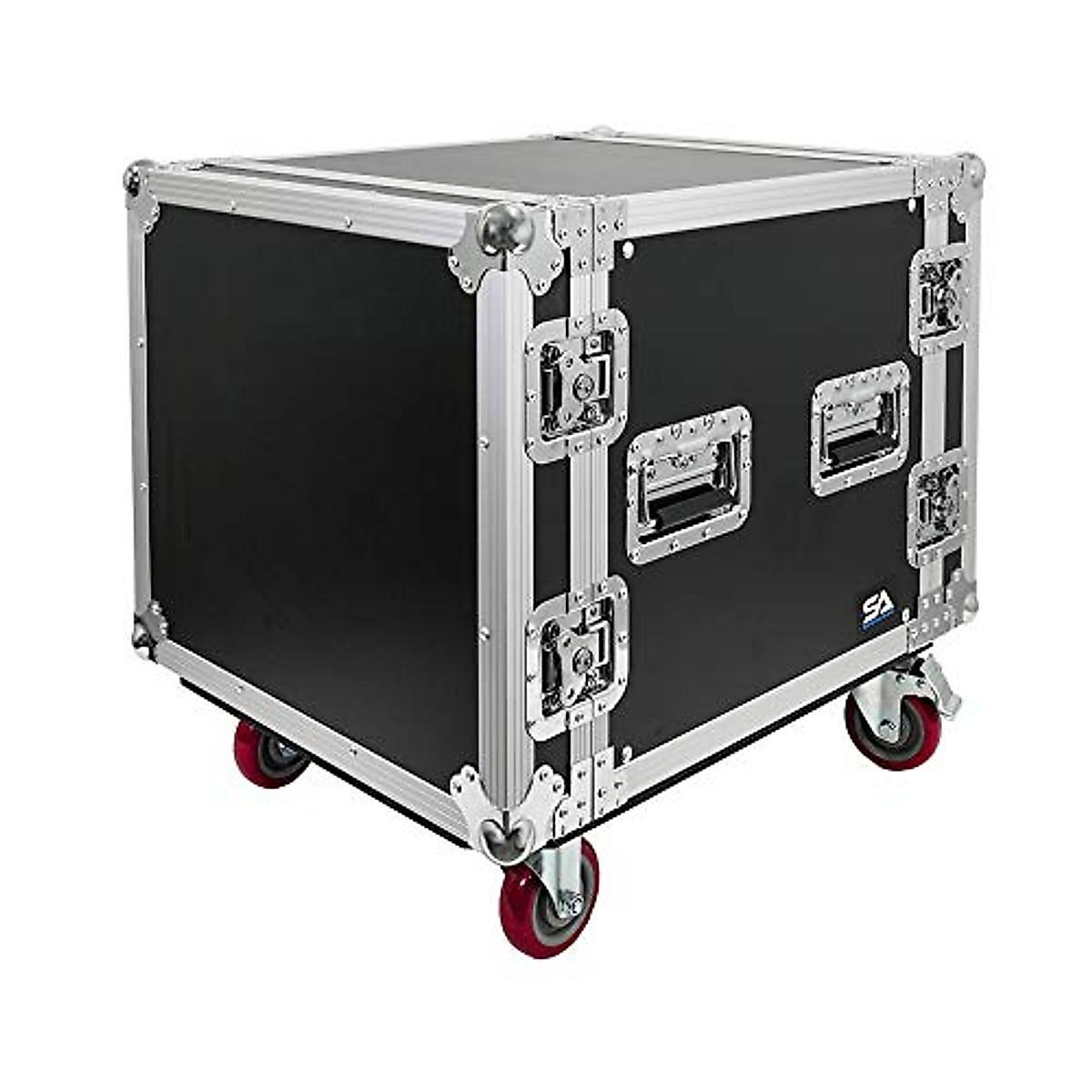 Seismic Audio - SA-PTR-10UC - 10 Space Pro Audio DJ Road Rack Case with Casters - 10U Pro Tour Grade Rack