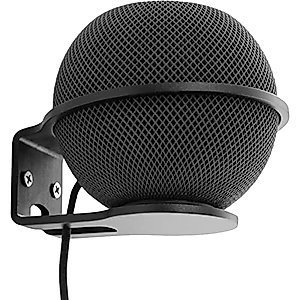 Wall Mount for HomePod Mini, Mini Speaker Wall-Mounted Sturdy Metal Mount (Black)