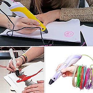 MECCANIXITY Filament Refills PLA Filaments 1.75mm, 5M/16.4ft for 3D Printing Pen, White and Black