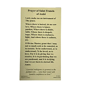 H HOLLY LINES St. Francis Prayer Cards Catholic Saint Francis of Assisi Holy Cards Set of Ten