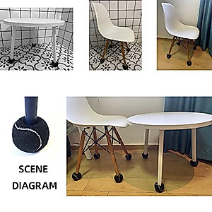 Mxkoso Precut Walker Tennis Balls, Heavy Duty Long Lasting Felt Pad Glide Coverings for Chairs Desks Furniture Legs and Floor Protection 2 PCS (Gray)