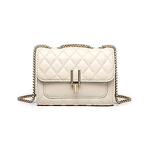 YXBQueen Women's Crossbody Handbags white Purses and Handbags Quilted Chain Purse Small Satchel Handbags