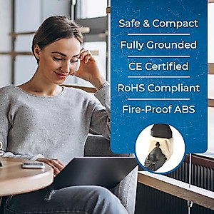 OREI USA to India Plug Adapter - Type D Plug Adapter - 2 in 1 - CE Certified - RoHS Compliant - Beige (DB-10)