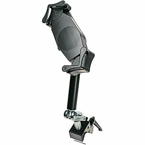 Tablet Pole Clamp – CTA Heavy-Duty Pole Clamp for iPad 10th Gen 10.9" - iPad 7th/8th/9th Gen 10.2” - iPad Air 4 - iPad Pro 12.9” - Galaxy Tab - Surface Pro 7 - Surface Go 3 & More - Black (PAD-HPC)