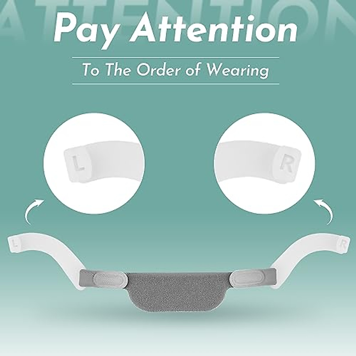 Replacement Headgear with Arms Compatible with DreamWear Silicone/Gel Nasal & Pillow Mask, Adjustable Soft Head Strap