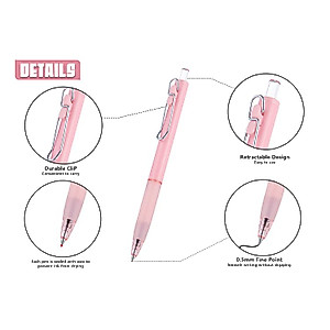 Pastel Gel Pens 20 Pack, Black Ink Pens, 10 Different Pastel Colors, 0.5mm Fine Point Cute Pens for School Office Back to School Supplies by MIVACHI