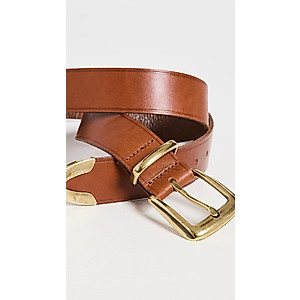 Madewell Western Chunky Buckle Belt English Saddle MD