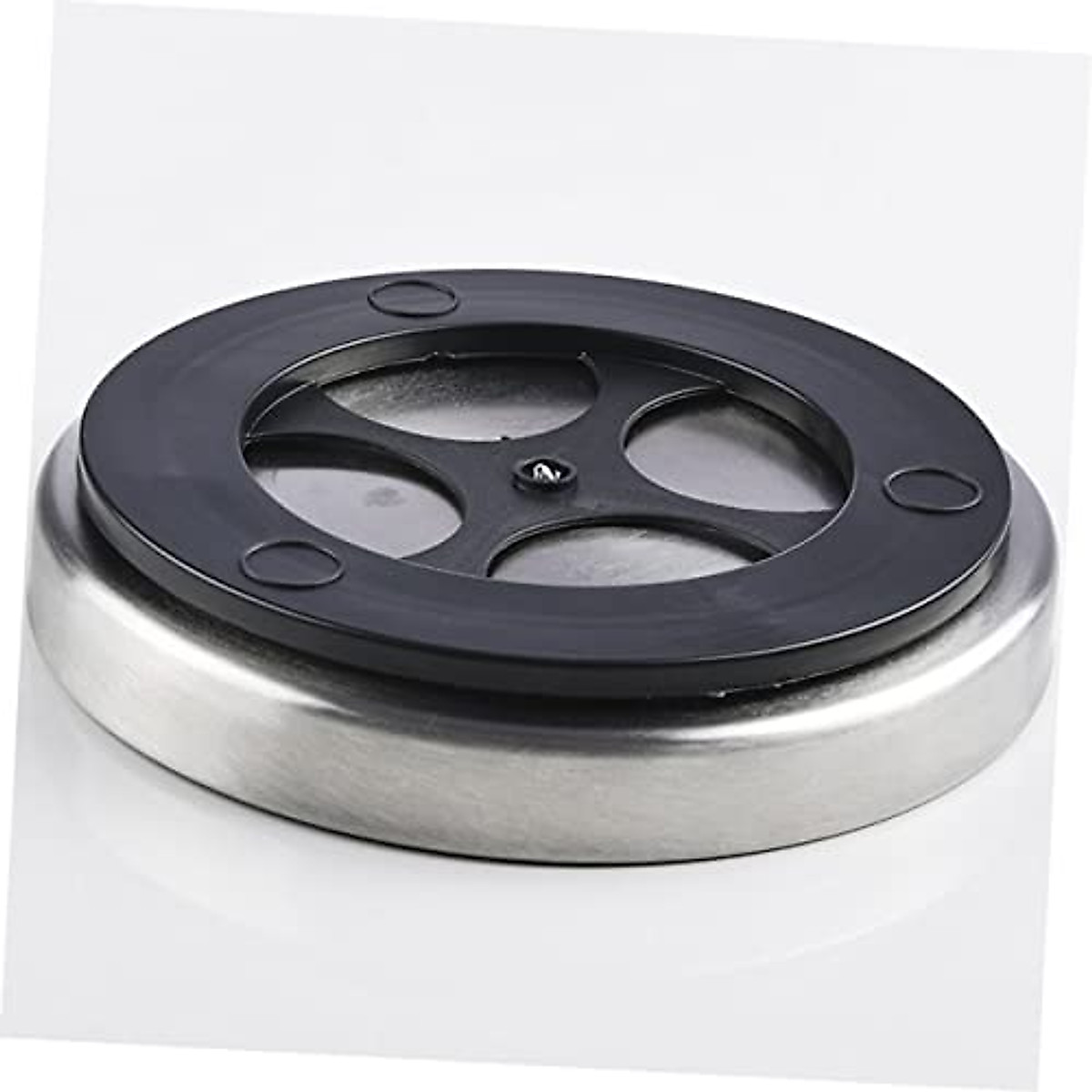 HAKIDZEL 1pc Box Carousel Seasoning Organizer Fridge Rotating Tray Pantry can Organizer Rotating Rack Cosmetic containers Rotatable Spice Tray Stainless Steel Turntable to Rotate Tableware