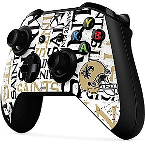Skinit Decal Gaming Skin Compatible with Xbox One X Controller - Officially Licensed NFL New Orleans Saints - Blast Design