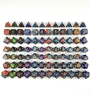 ZYM305 Red Black Dice Double Color Polyhedron Role Playing Game Plastic Cube RPG DND As Gift Games Dice (Color : 18)
