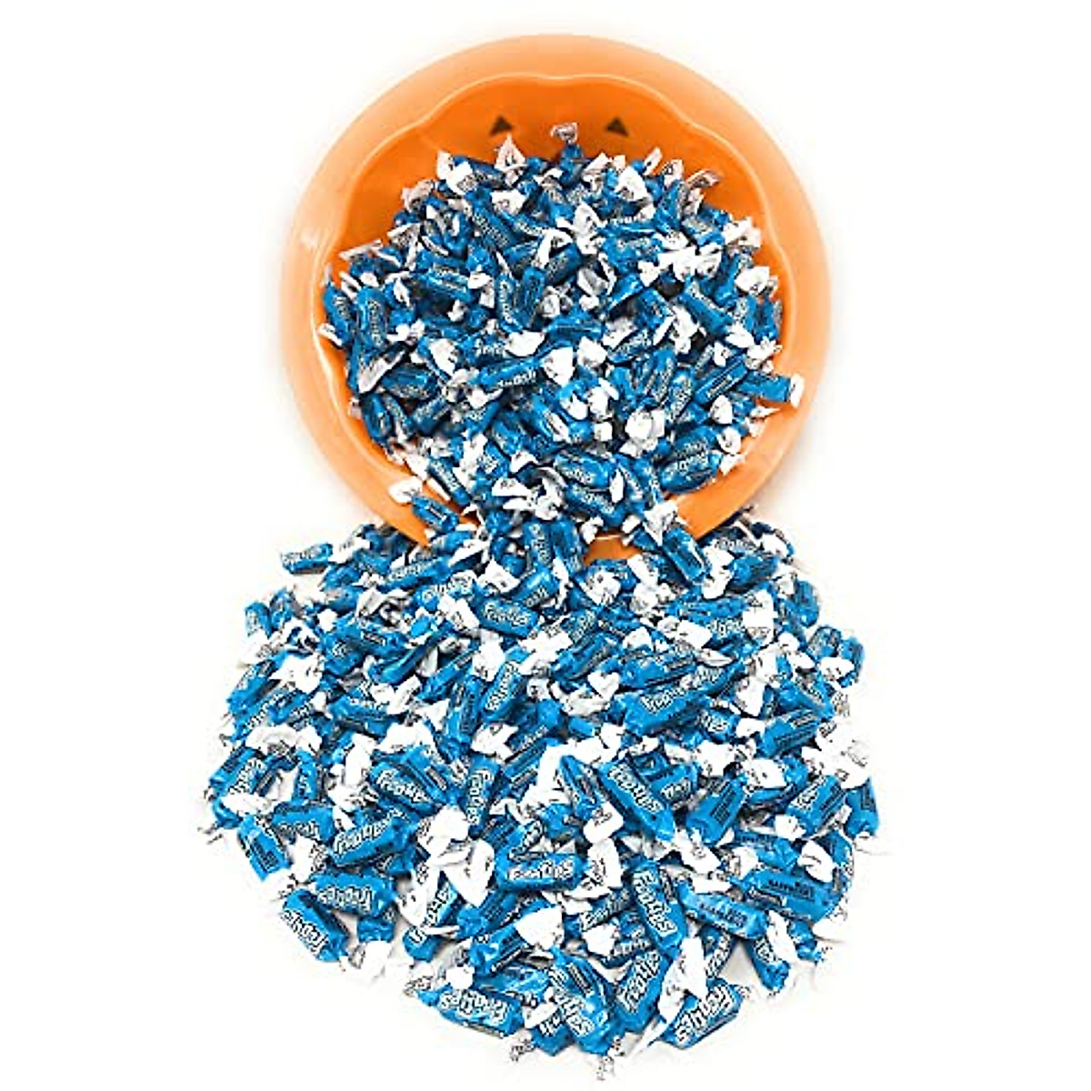 Bulk Blue Raspberry Flavor Tootsie Roll Frooties Chewy American Taffies Candy Individually Wrapped In Resealable Assortit Bag 5 Lb 735+pcs (80-Oz) - Made In USA