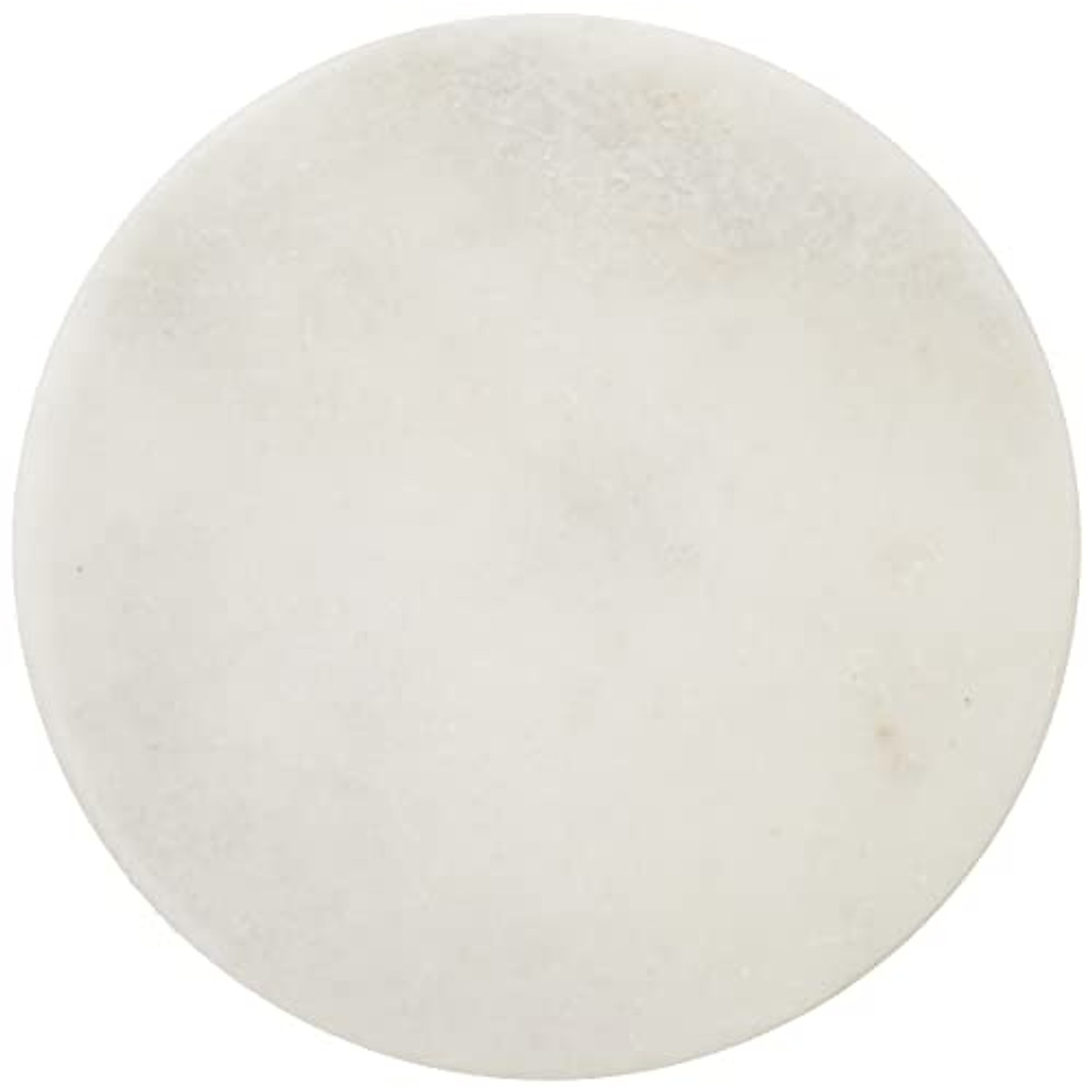 Queenza Marble Coasters for Drinks, Set of 6 Coasters with Holder, Pearl White Marble Coasters 3.5 Inch Wide 5 mm Thick Gold Coasters For Drinks, Both Side Polish For Scratch Free Surface Coaster Set