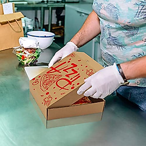 Zitonyang Pizza Boxes,15 Pack Cardboard Pizza Boxes Kraft Corrugated Pizza Boxes Cardboard Boxes Take Out Containers,Square Pizzeria Bakery Packaging Box,Takeaway Mailing Shipping(Red)