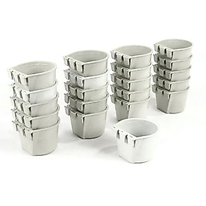 The ROP Shop | (Pack of 20) Gray Cage Cups for Chickens, Dogs, Pheasants, Rabbits Feed & Water