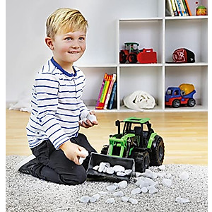 Lena Tractor Deutz-Fahr Agrotron 7250 Ttv Farm Toy, Realistic Scoop Lifts and Moves Like Its Real-World Counterpart