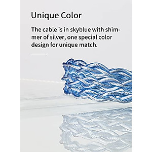 Keephifi Earphone Cable, KBEAR【Glaze】4Core Silver-Plated OFC Audio Upgraded Cable for EDX EDXPRO AST DQ6 EDS EDC 2SE (4.4, QDC)