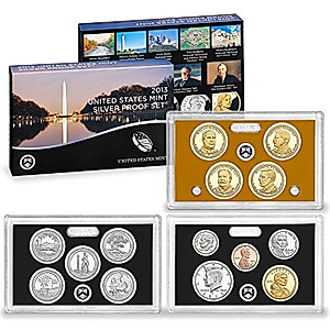2013 S U.S. Mint 14-coin Silver Proof Set - OGP box & COA Proof