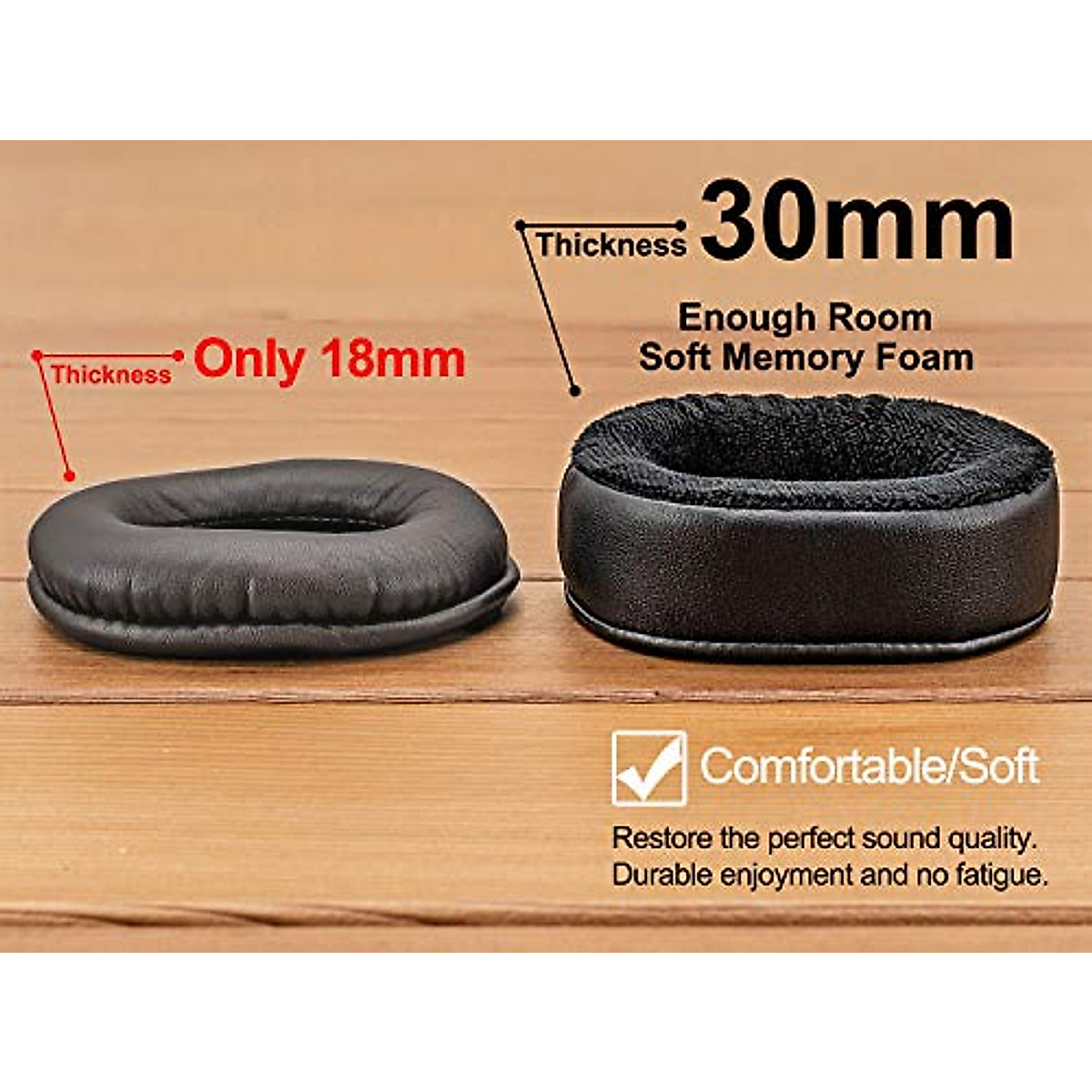 Arctis 7 Ear Cushion Replacement Ear Pads Compatible with ATH-M50x M50 M40, Arctis 7 Arctis Pro, ATH-WS1100iS, HD280 Pro, MDR-7506 V6 Headphone (Hybrid Velour)