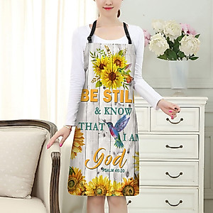 Lakwi Christian Gifts for Women Faith, Religious Christian, Inspirational Women, Jesus Spiritual Bible Verse Wife Mom Grandma Prayer Birthday Mothers Day Christmas Aprons 33*27 Inch