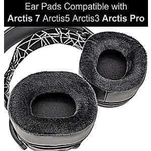 Arctis 7 Ear Cushion Replacement Ear Pads Compatible with ATH-M50x M50 M40, Arctis 7 Arctis Pro, ATH-WS1100iS, HD280 Pro, MDR-7506 V6 Headphone (Hybrid Velour)