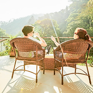 Feyart 7mm 80m Light Wood Grain PE Rattan Strip for Outdoor Rattan Furniture Repair, Plastic Wicker for Patio Furniture Restore