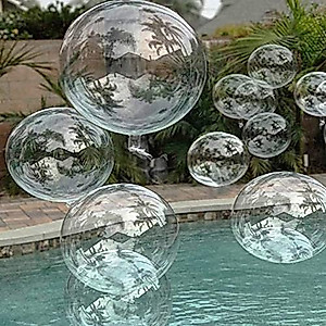 Lightsfever Clear Balloons, Large 22 inch Bobo Balloons, Transparent Balloons, Wedding Bubble Balloons, Wedding Party Decorations, Birthday Decorations, Bachelorette Party Balloons, for Helium or Air