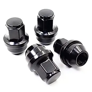 Set of 24 Veritek 14x1.5mm 13/16 Hex 1.7 Inch 44.5mm Length Black OEM Factory Style Large Acorn Seat Lug Nuts for Ford F-150 Expedition Lincoln Navigator Factory Wheels