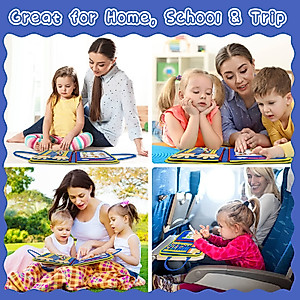 BESFAN Busy Book for Toddlers 1-3, Montessori Toys Busy Board Educational Sensory Learning Toys with Life Skills Travel Toys for Toddlers 1-3 for Road Trip Plane Car