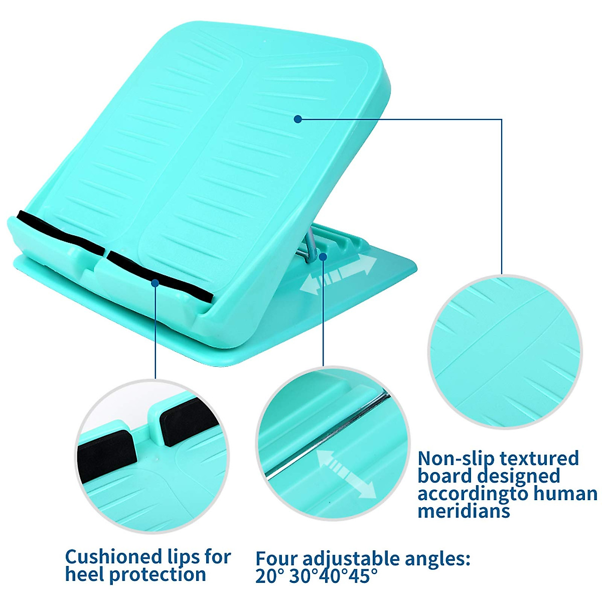 Slant Board, Calf Stretcher Ankle and Foot Incline Board for Stretching Tight Calves or Plantar Fasciitis Adjustable 4 Level (330 lb Capacity), Strength Training Equipment Leg Machines
