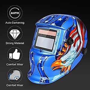NDUUN Welding Helmet Auto Darkening True Color Hood with Adjustable Shade Range 4/9-13 for TIG MIG ARC Welder Mask