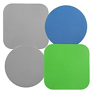 4pcs Jar Gripper Pads, Multifunctional Rubber Jar Gripper Pad Jar Opener Grippers Kitchen Coaster for Elderly Seniors Women Suffering from Arthritis Weak Hands (Blue, Green, Grey)