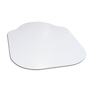 Evolve Modern Shape 42"x 56" Clear Office Chair Mat with Lip for Low and Medium Pile Carpet, Made in The USA by Dimex, C5D5001J