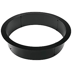 Doniks Fire Pit Ring 42 inches Outside / 36 inches Inside Diameter Heavy 2mm Metal Steel Ring-DIY fire Pit Ring Above or on The Ground for Outdoor Camping, Backyard (42 x 36 x 10 Inch)