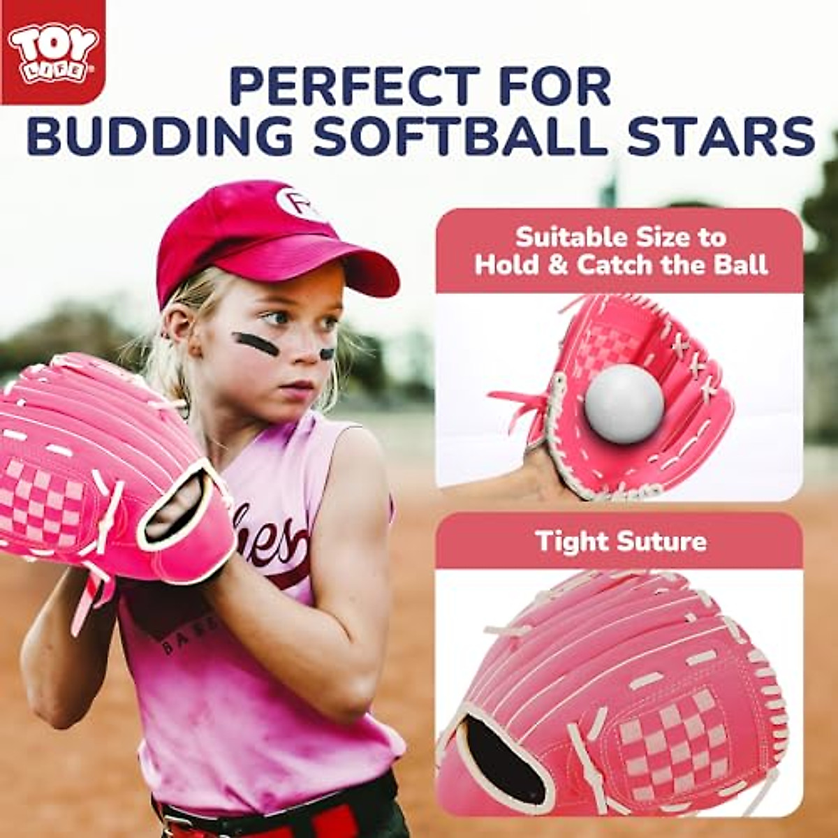 TOY Life Tball Set for Kids 3-5 T Ball Set Baseball Tee Toddler Girls T Ball Sets for Kids 5-8 Tball Bat Tee Ball Sets for Kids 3-5 Tball Set for Toddlers Outdoor Toddler Toys 6 T-Balls Glove