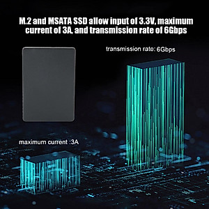 Shipenophy Durability Hard Disk Box SSD MSATA to SATA 3.0 6Gbps for Computer