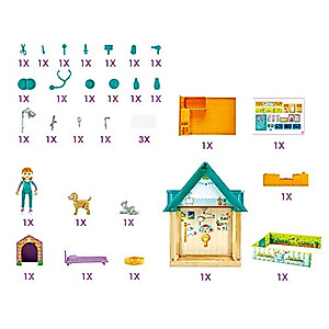 Hape Furry Friend Vet Set | 30 PCs Wooden Veterinary Fully Furnished Dolls House Pretend Playset with Accessories for Kids Age Years 3 and Up