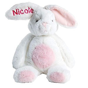 Lillian Vernon My First Easter Bunny Plush Pink Toy - Stuffed Animal with Customizable Embroidered Name for Boys & Girls, Personalized Kids & Toddler Gifts, 16 Inches Tall