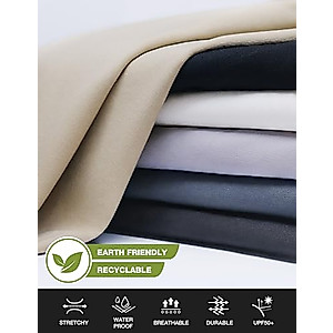 SPECIALMAGIC Golf Pants Men Stretch Slim fit Hiking Pants Lightweight Dress Casual Tapered Zipper Pockets Grey,34-32