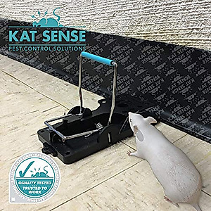 Large Rat Traps, Set of 6, Reusable Pest Control Solutions for Trapping Against Mouse, Chipmunk, and Squirrel. Instant Humane Kill Rodent Snap Trap That Work