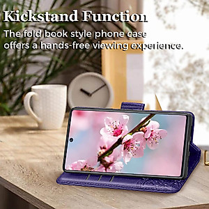 Designed for Pixel 6A Case Wallet,Women Flip Cover with Butterfly Embossed PU Leather Kickstand Credit Card Holder Slots Wrist Strap Protective Phone Case for Google Pixel 6A (2022) (Purple)