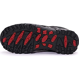 WHITIN Steel Toe Shoes Men Composite Toe Indestructible Steal Toed Steeltoe Size 12 Comfortable Fashion Lightweight Nonslip Working Footwear with Thick Sole Black