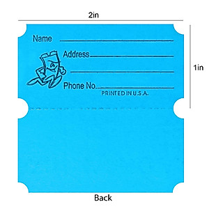 Hovico Raffle Tickets Double Roll - 2000 Ticket Count Per Roll - Raffle Drum Tickets Roll for Bingo Ballot Party