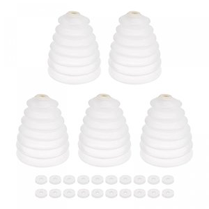 uxcell 5 Pcs Rubber Drill Dust Cover Collector, for Electric Hammer Impact Drill Ash Bowl, Device Tool Accessories, White