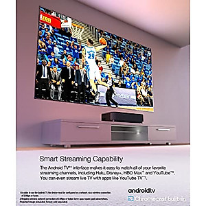 2022 New Upgrade Epson EpiqVision Ultra LS800 Ultra Short Throw 3-Chip 3LCD Smart Streaming Laser Projector, 4,000 Lumens, 4K PRO-UHD, HDR, 150", Android TV, 2.1ch Yamaha Built-in Speakers - Black