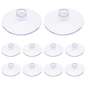 Litoexpe 10 Pieces Clear Suction Cups Without Hooks Without Holes, Small Professional Strength Sucker Pads for Home Decoration and Organization, 0.8 Inch/20mm