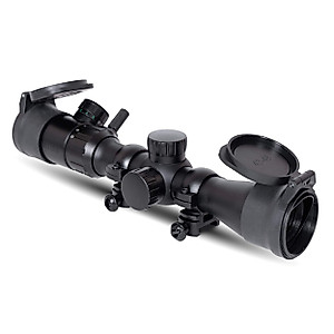 Monstrum 3-9x32 Rifle Scope with Rangefinder Reticle | Monstrum Flip Up Lens Cover Set | Bundle