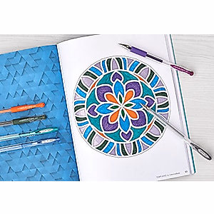 uni-ball 2004053 Gel Pens, Ultra Micro (0.38mm) & Medium (0.8mm) Points, Assorted Colors, 12 Count