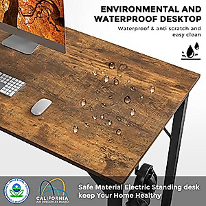 Computer Desk - 47 Inch Office Desk, Modern Desk with Storage, Wood Writing Desk, Corner Desk for Small Space, Executive Work Desk, Home Desk for Bedroom