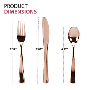 Plastic Cutlery Silverware Extra Heavyweight Disposable Flatware, Full Size Cutlery Combo, 32 Forks, 32 Knifes, 32 Spoons, Value Pack 96 Count