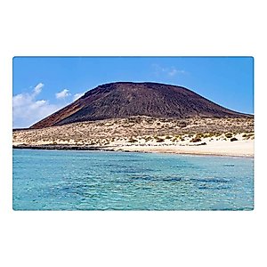LESGAULEST Doormat Floor Rug/Mat (23.6 x 15.7 inch) - Playa Francesca La Graciosa Canary Islands Volcano 1